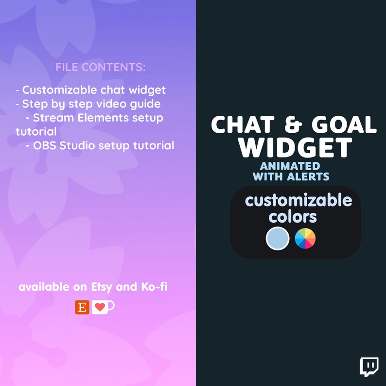 P2U Customizable Chat Widget Cat Ghost Blue Cute Streamelements L ...