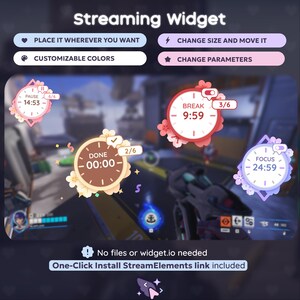 P2U Timer Pomodoro Stopwatch Widget L Cherry Blossom Flowe L Twitch L ...