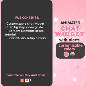 P2U Customizable Chat Widget Cherry Blossom Pink Sakura Stream Chatbox ...
