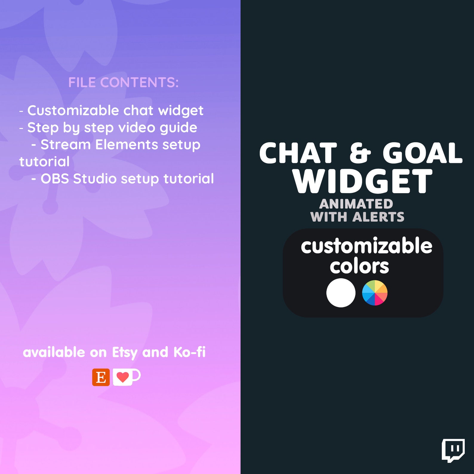 P2U Customizable Chat Widget Cat Ghost White Cute Streamelements L ...