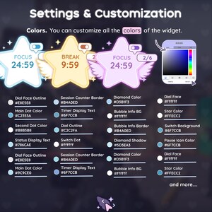 P2U Timer Pomodoro Stopwatch Widget L Star Sparkles Wings L Twitch L ...