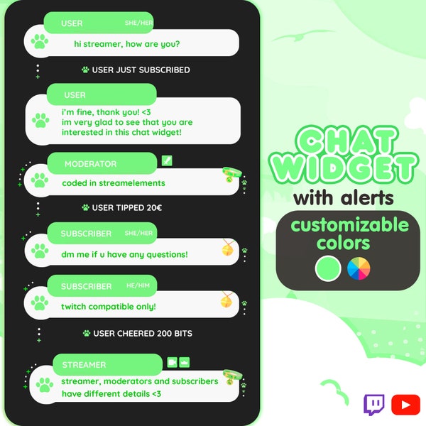Twitch Chat Widget - Etsy