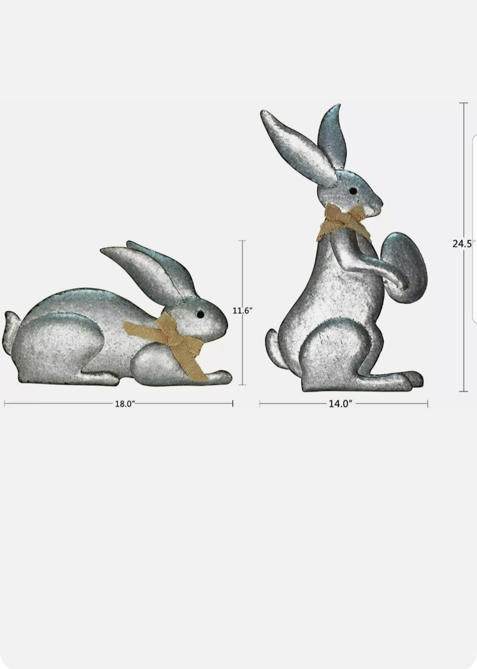 Metal Easter Bunny Decor Indoor Outdoor Standing Spring Bunny - Etsy
