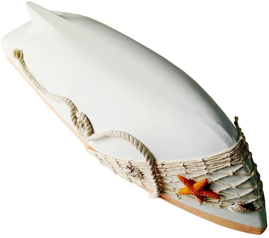 Wooden Boat Tray Decor-canoe Boat Tray Display With Fish Net - Etsy