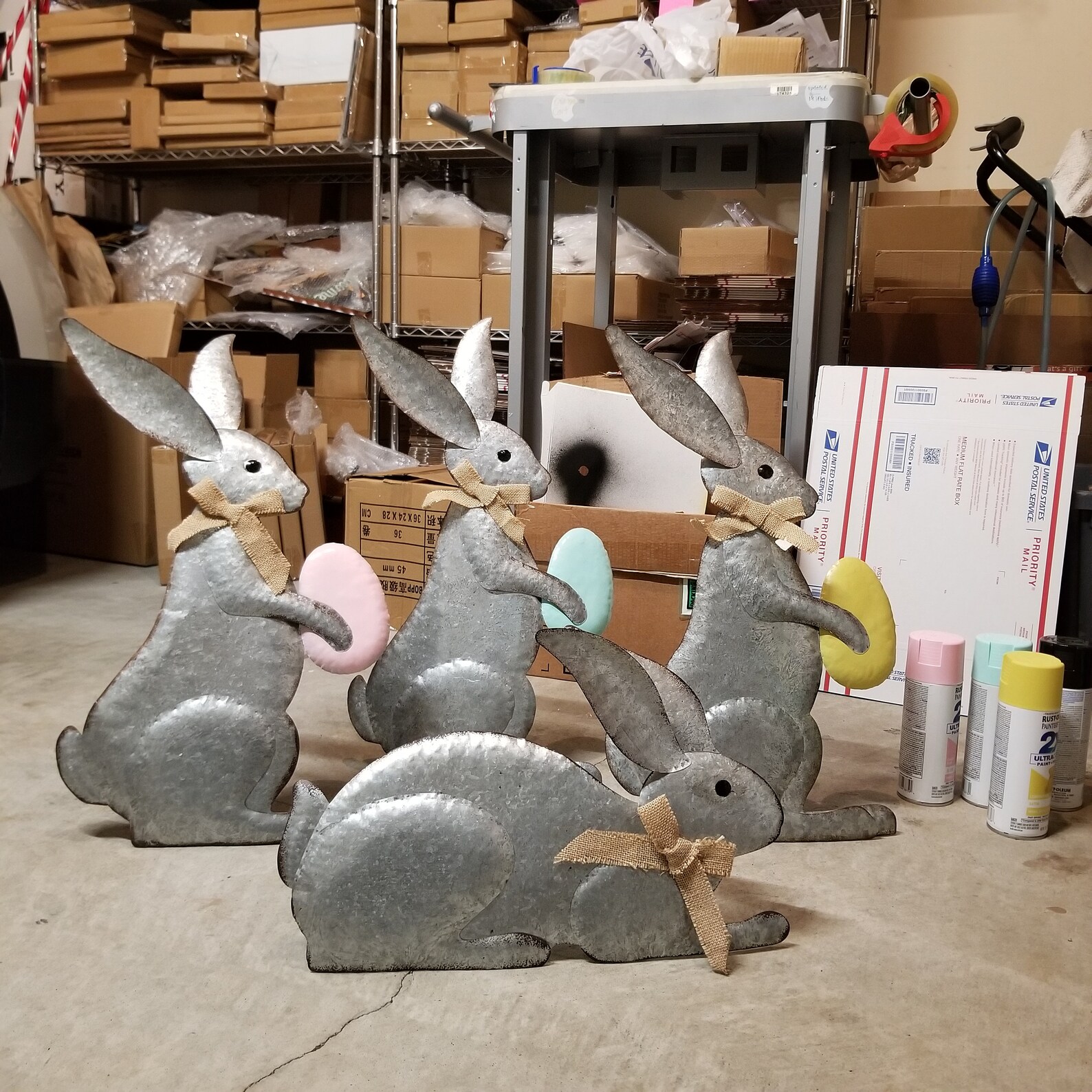 Metal Easter Bunny Decor Indoor Outdoor Standing Spring Bunny - Etsy