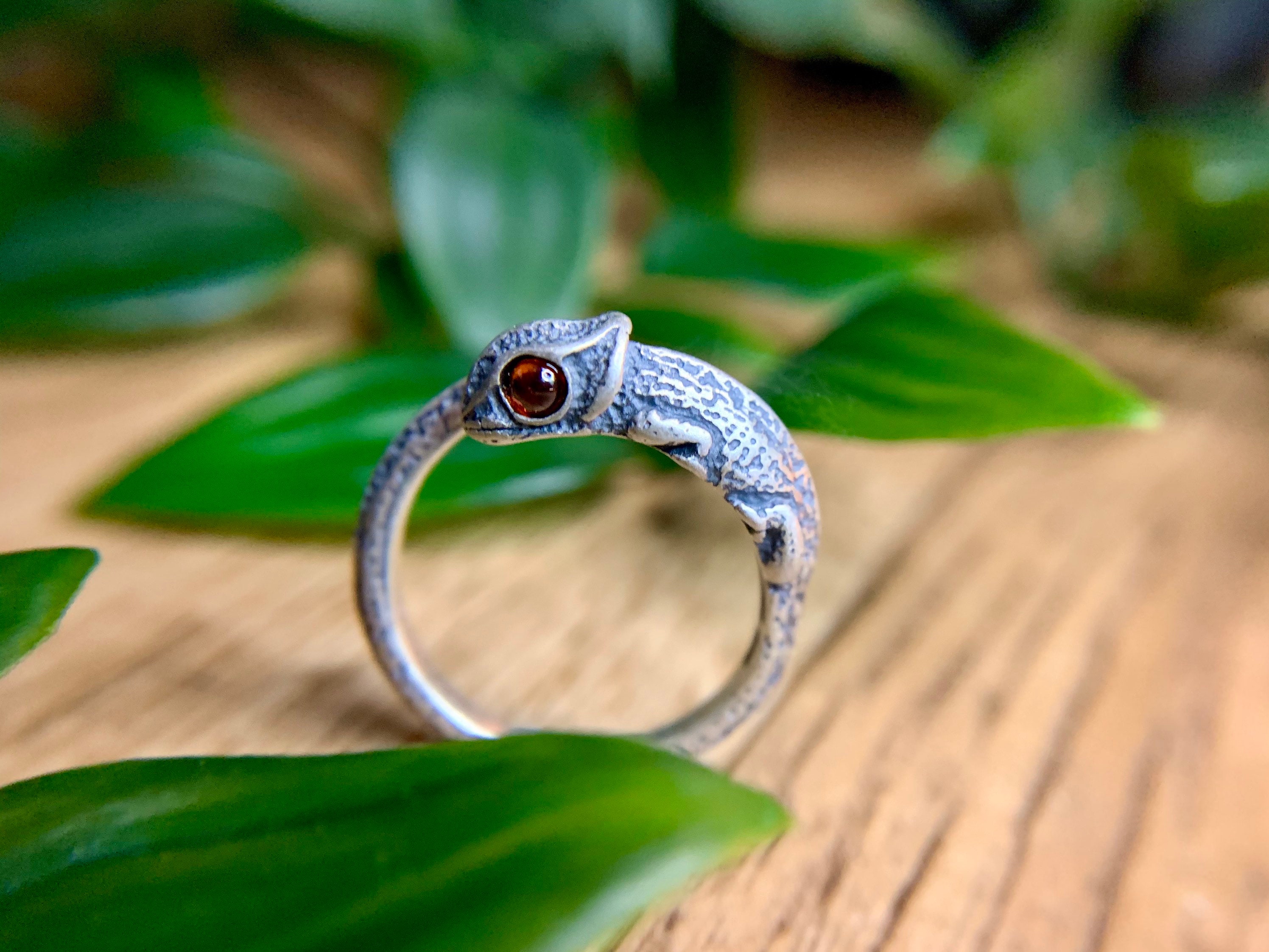 Sterling Silver Lizard Ring Chameleon Ring Open Adjustable | Etsy