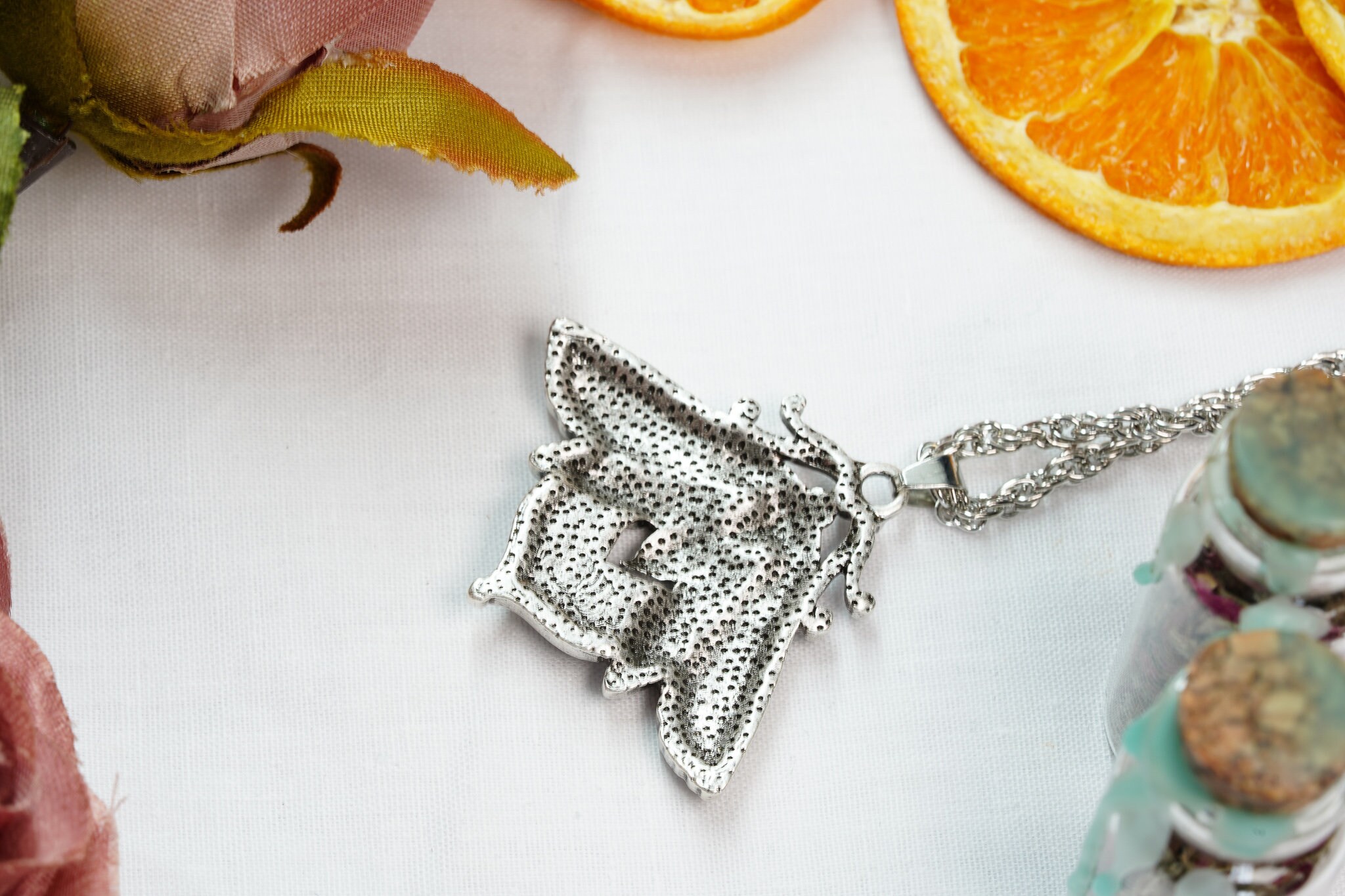 Moth Necklace Gothic Jewelry Hawk Moth Gothic Necklace - Etsy