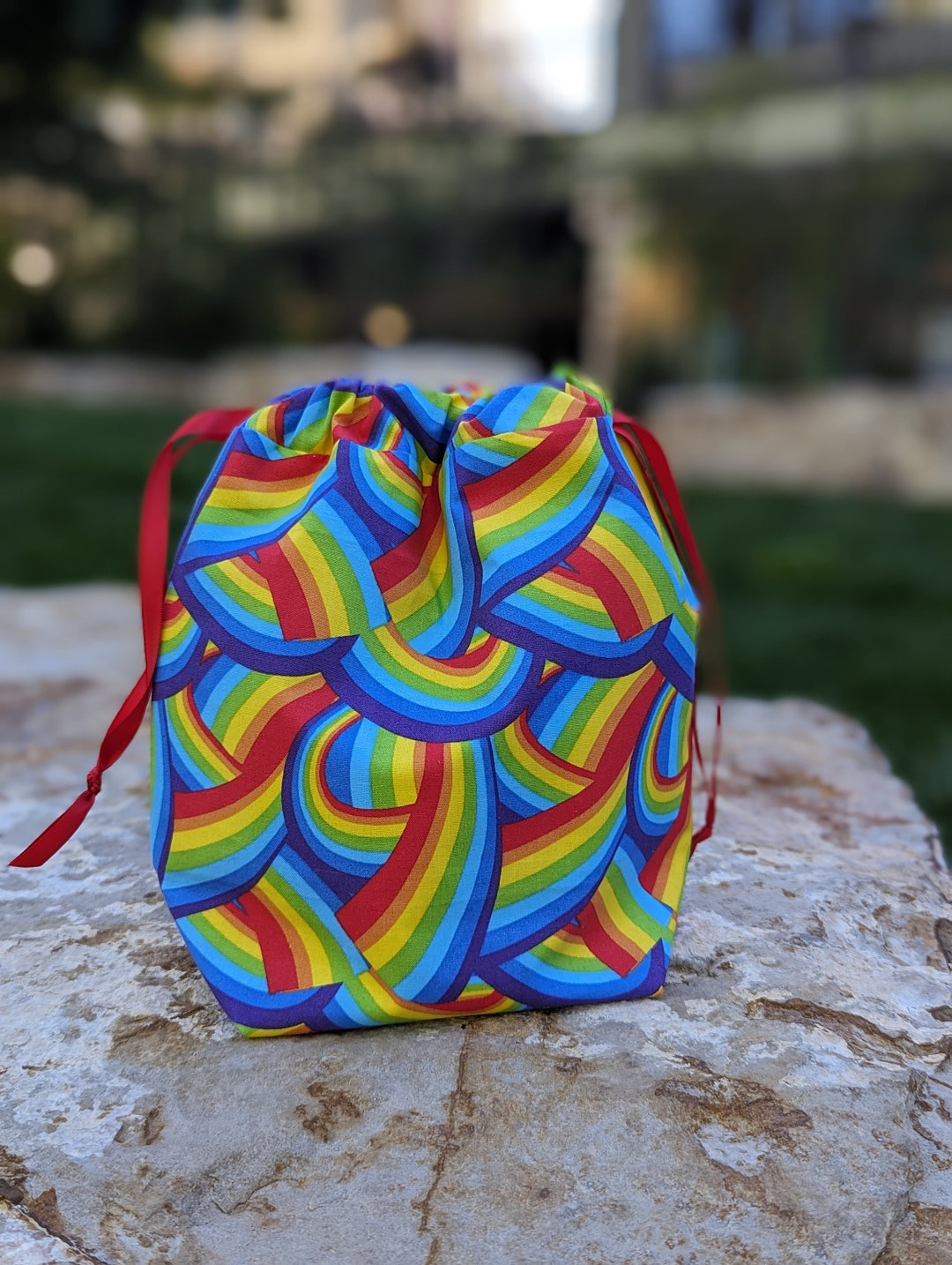 Medium Size Project Bag rainbow With Drawstring Closure - Etsy