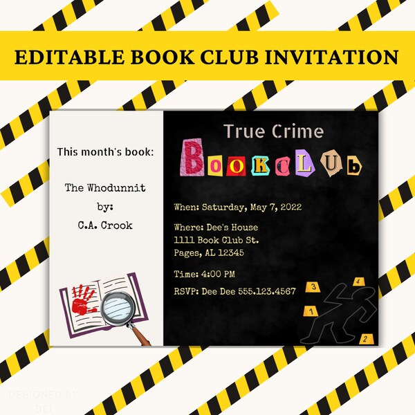 True Crime Party Invitation - Etsy