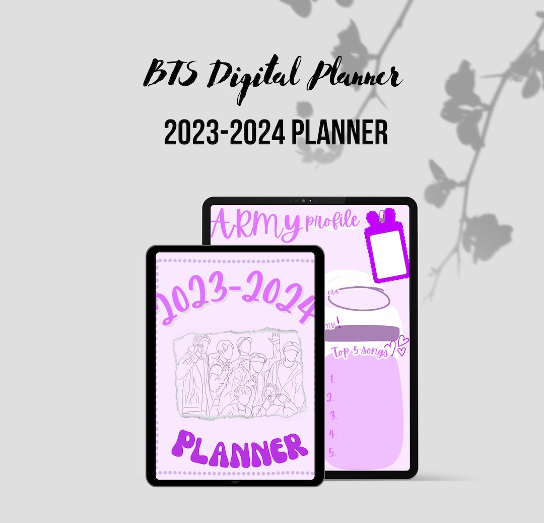 BTS Kpop Digital Planner, Weekly Planner, Monthly Planner, Planner for ...