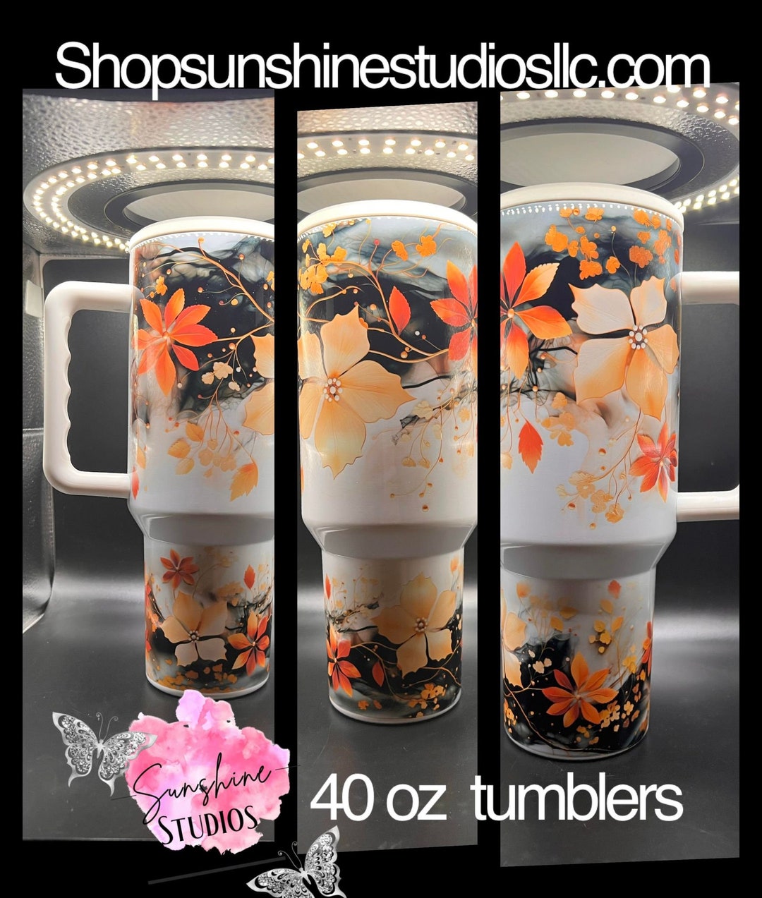 40oz Stary Night Fall Leaves - Etsy