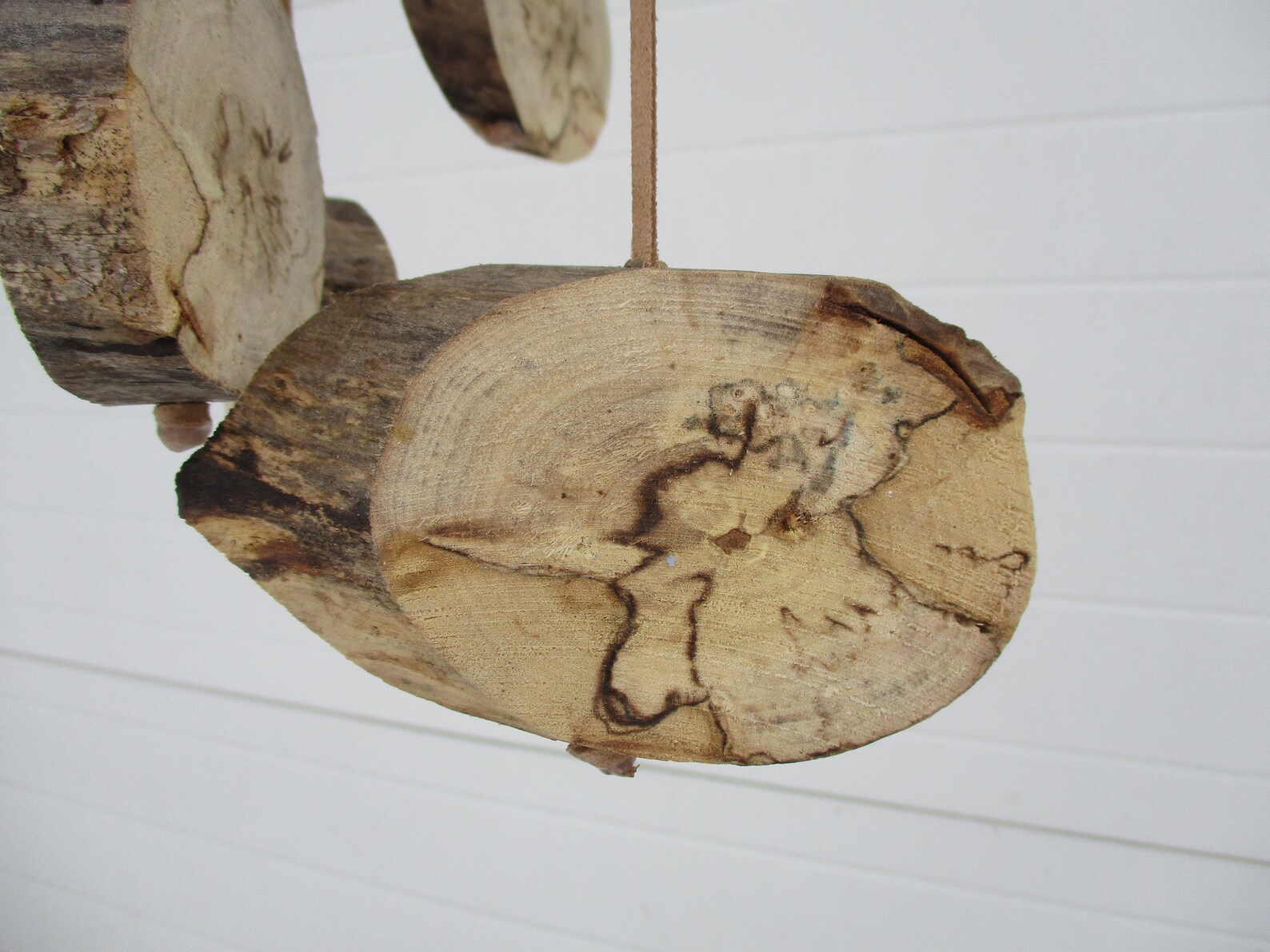 Wood Wind Chime Wood Slices Wind Hanging - Etsy Canada