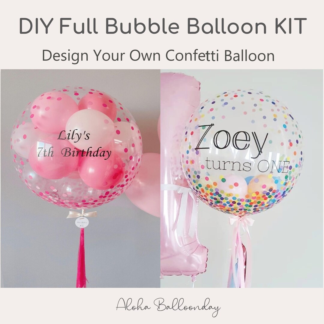 Design Your Own 20" Bubble Balloon L CHOOSE YOUR COLORS! Custom Diy ...