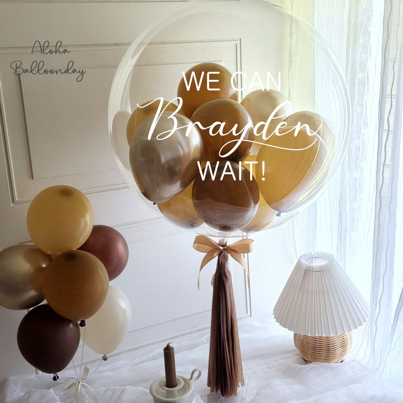 Latte Champagne DIY FULL KIT Balloon,24" Personalized Lettering Balloon ...
