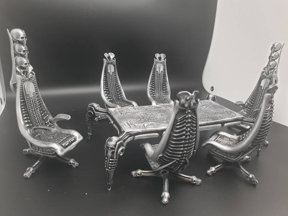 H.R. Giger COMPLETE SET Table & 6 Chairs Capo Chair - Etsy UK