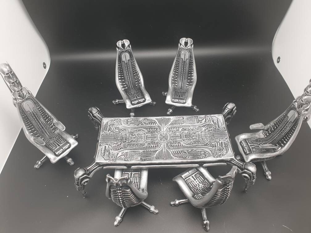 H.R. Giger COMPLETE SET Table & 6 Chairs Capo Chair - Etsy UK