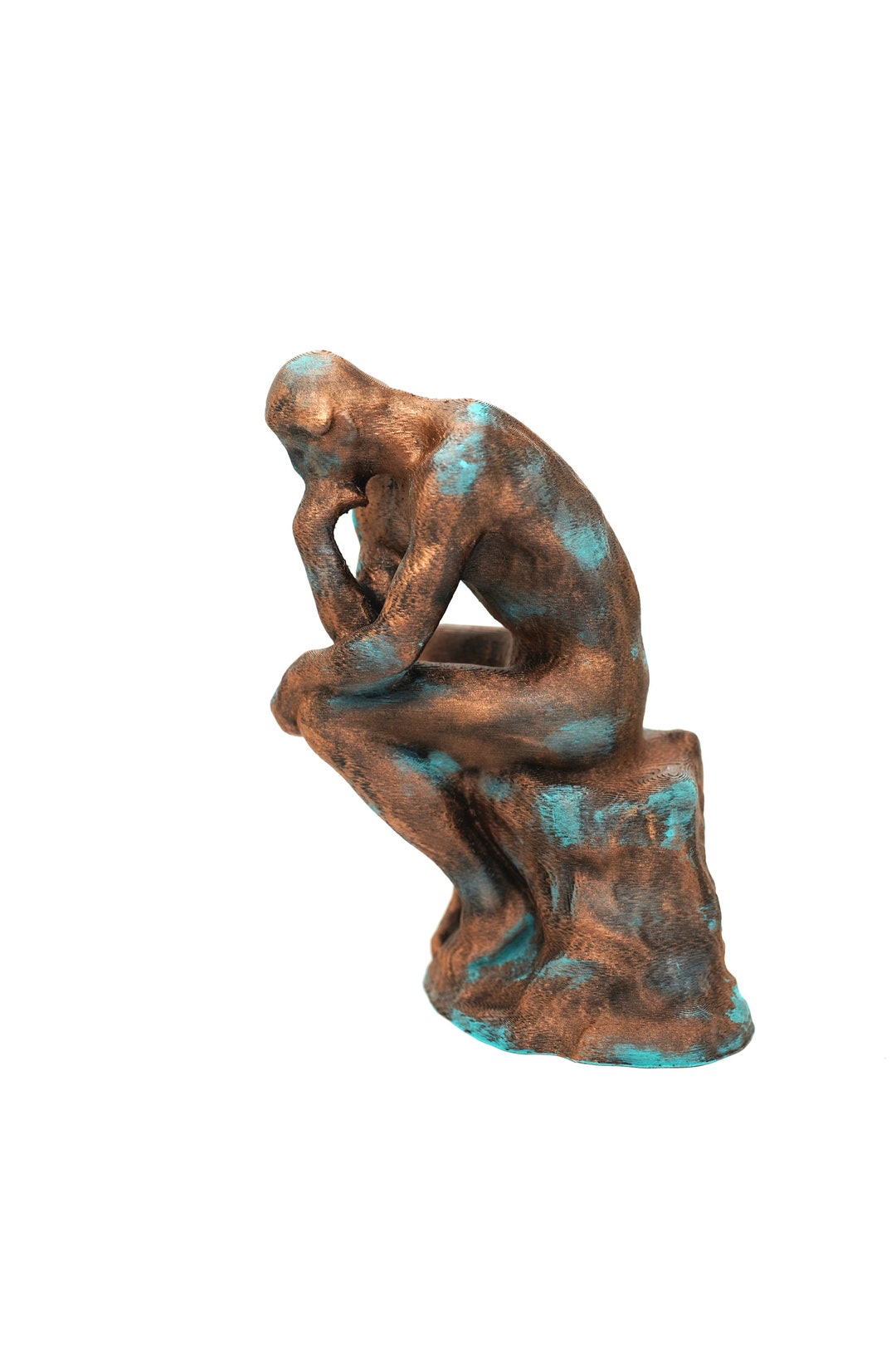 Rodin the Thinker Sculpture Hand-painted With Bronze and Patina le ...