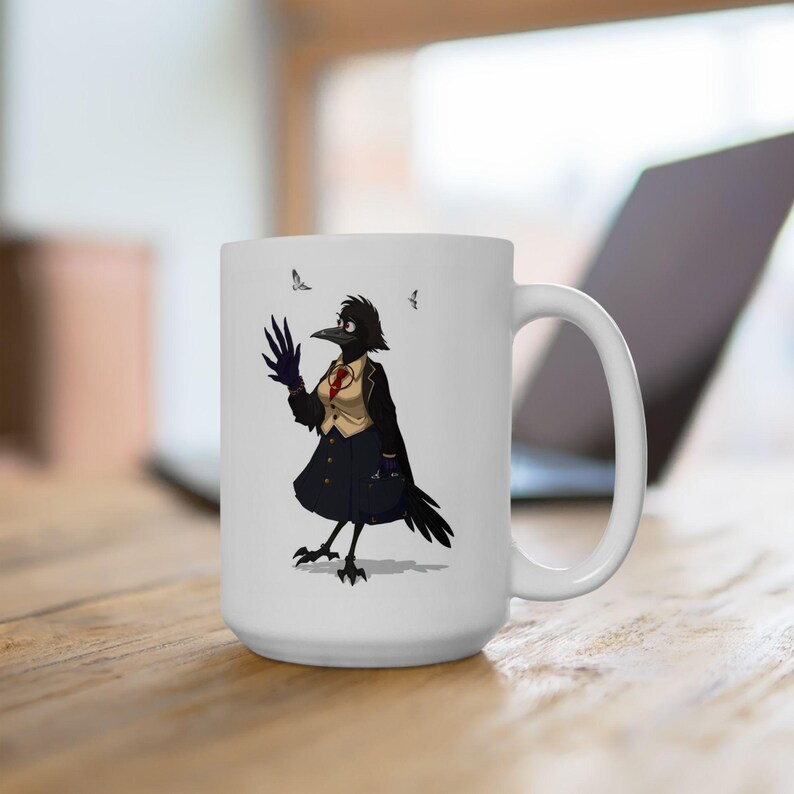 Family of Crows Coffee Cup, Crow Family Mug, Whimsical, Funny Animal ...