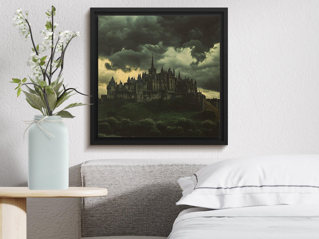 Dark Castle Wall Art, Gothic Fantasy Castle Print, Digital Download ...