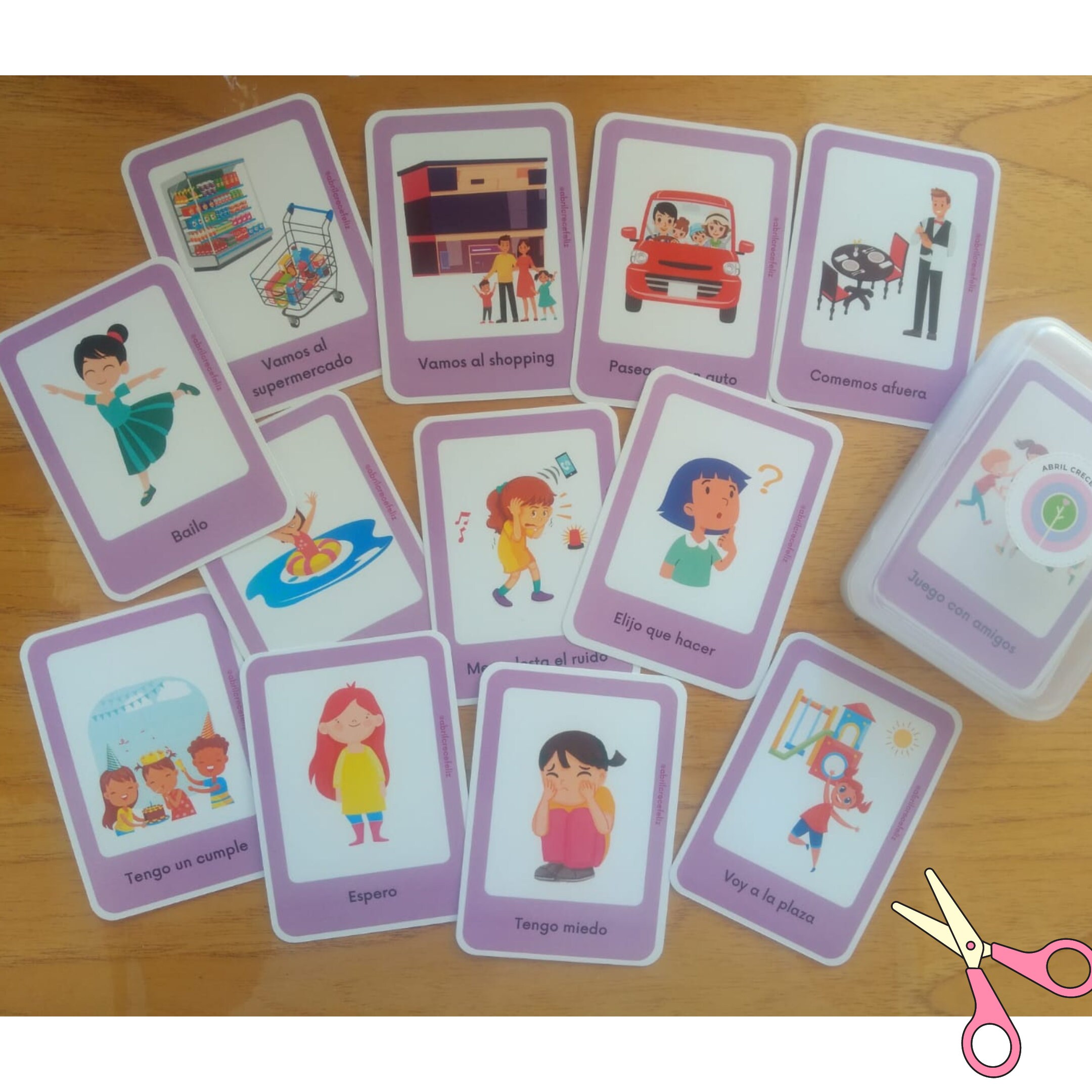 Letters Pictograms GIRL Ideal Routine TEA Didactic Material Learn ...