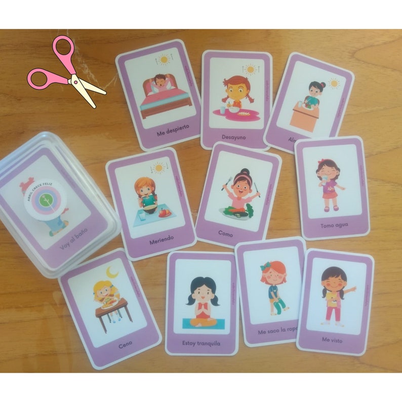 Cartas Pictogramas GIRL Rutina Ideal TEA Material Didáctico - Etsy