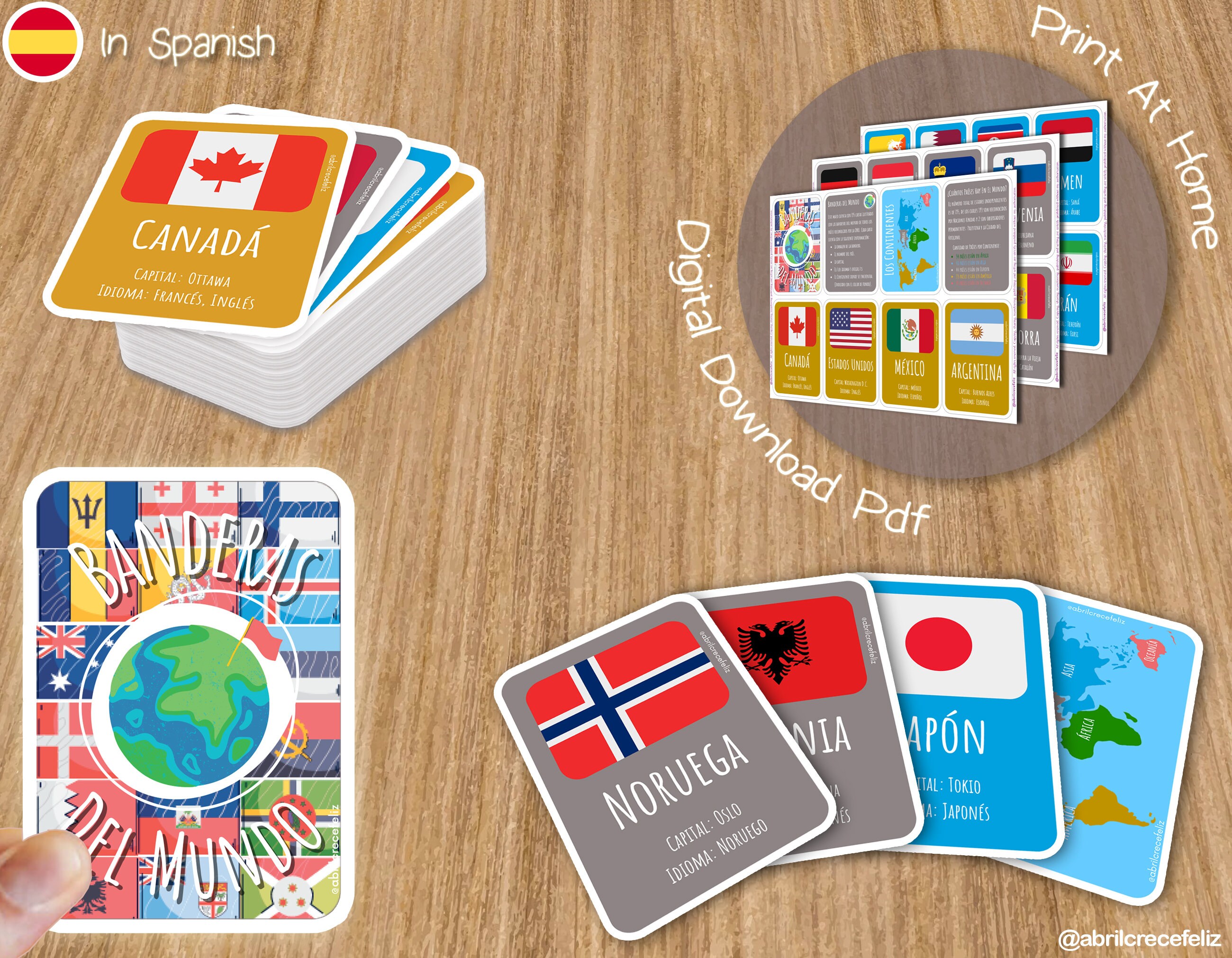 WORLD FLAGS FLASHCARDS, Countries Flashcards, Printable Flags ...