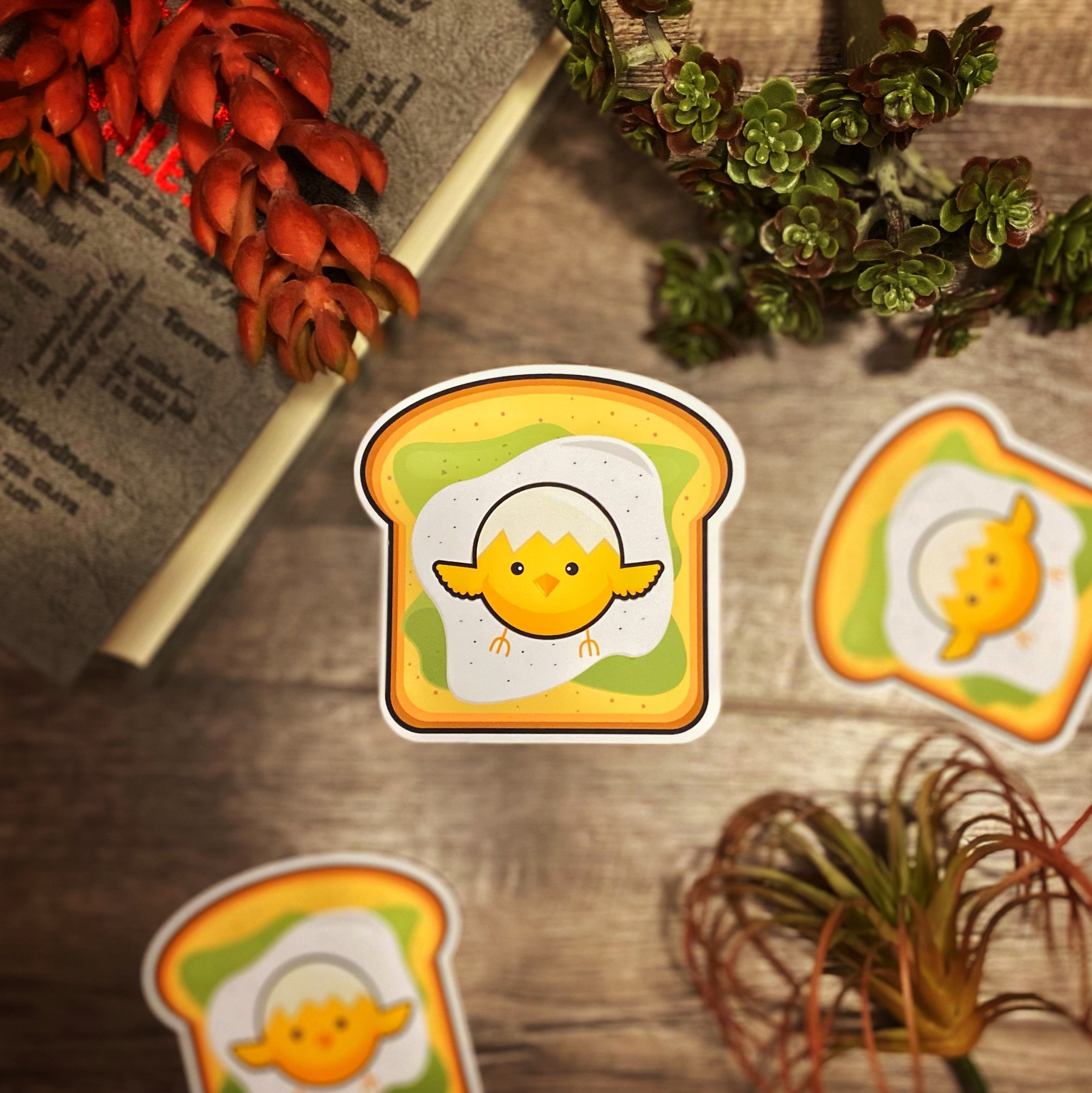 Baby Chick Sticker, Food Sticker, Baby Animal Sticker, Weatherproof ...