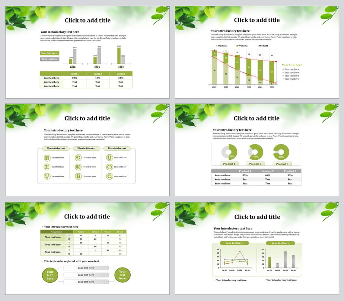 Natural Powerpoint Presentation Template - Etsy