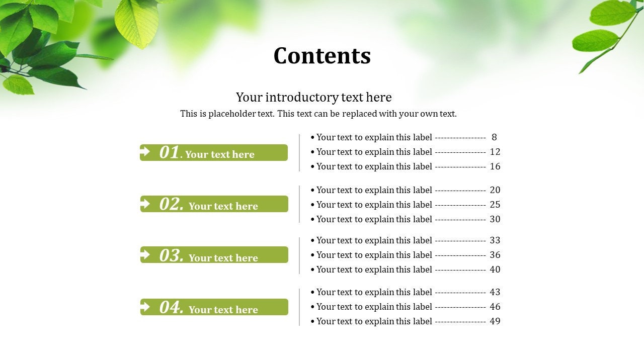 Natural Powerpoint Presentation Template - Etsy
