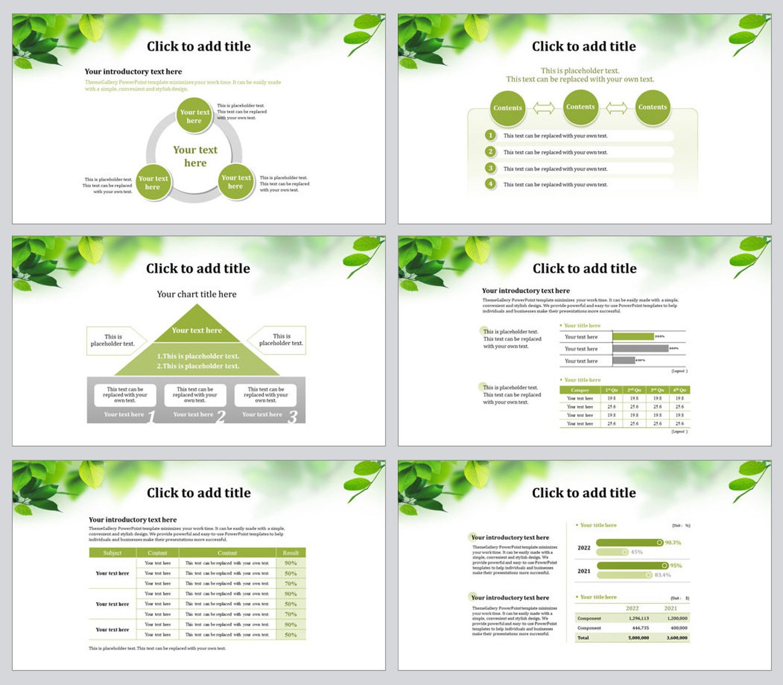 Natural Powerpoint Presentation Template - Etsy