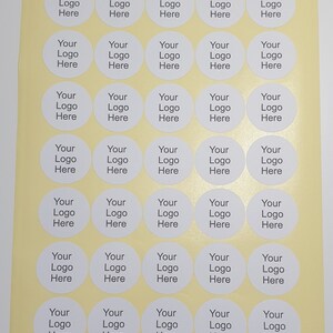 Your Logo/design Circle Stickers, Range of Sizes and Papers: Matte ...