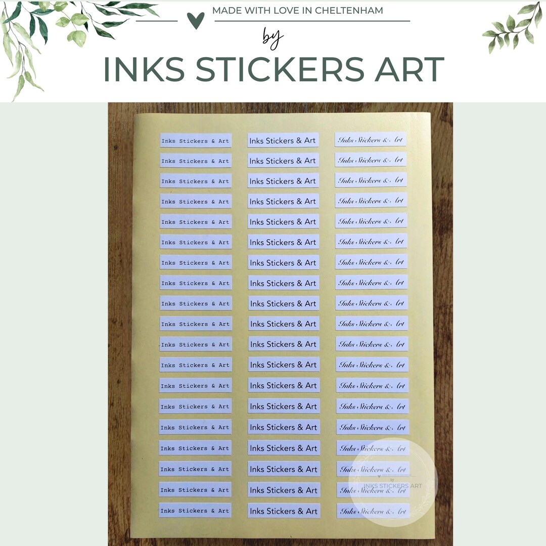 Small Business Label Stickers – Personalised Oblong Labels – A4 Sticker ...