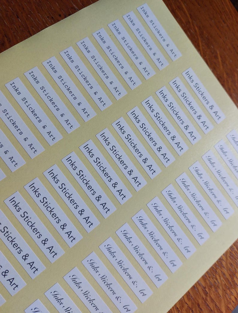 Small Business Label Stickers – Personalised Oblong Labels – A4 Sticker ...