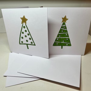 Pack of 10 Christmas Tree Cards, 2 Designs - Etsy UK