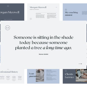 Editable Powerpoint Template, Blue Calm, Minimalist and Elegant, Modern ...