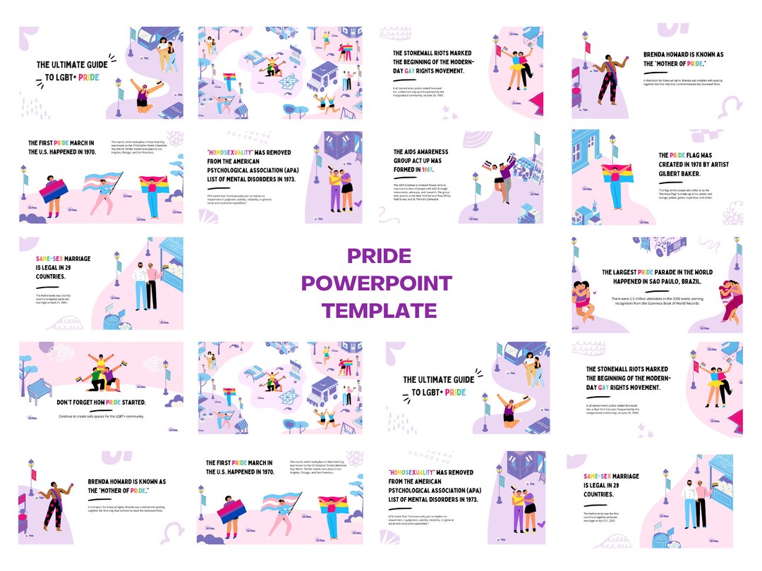 Editable Powerpoint Template, Pride, Elegant, Colourful and Modern ...