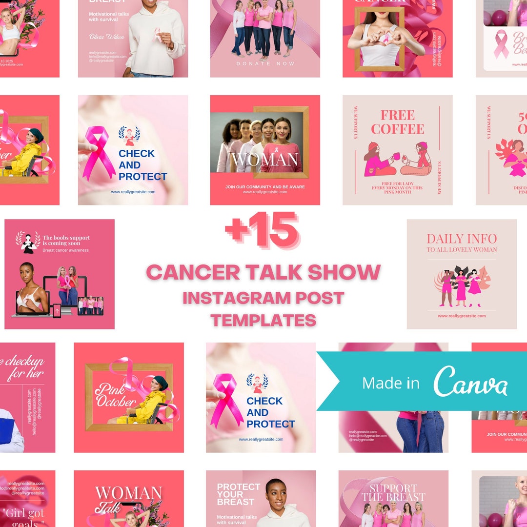 Editable Cancer Talk Show Instagram Post Template, Minimalist, Elegant ...