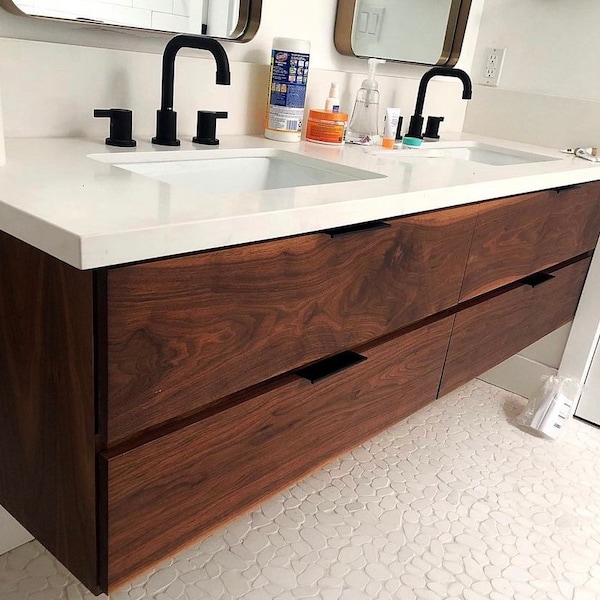 Floating Wood Vanity - Etsy