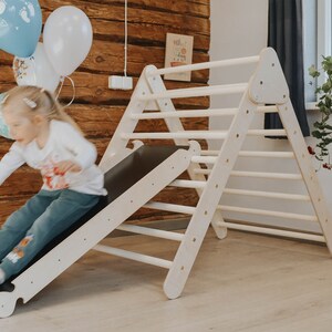 Toddler Climbing TRIANGLE With Slide/rockwall Montessori Toys, Foldable ...