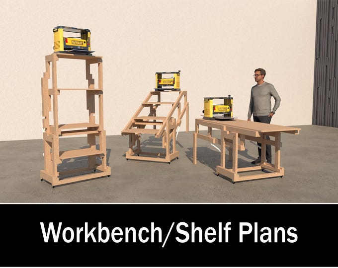 Transforming Shelf /workbench Plans, Convertible Table/shelf Build ...