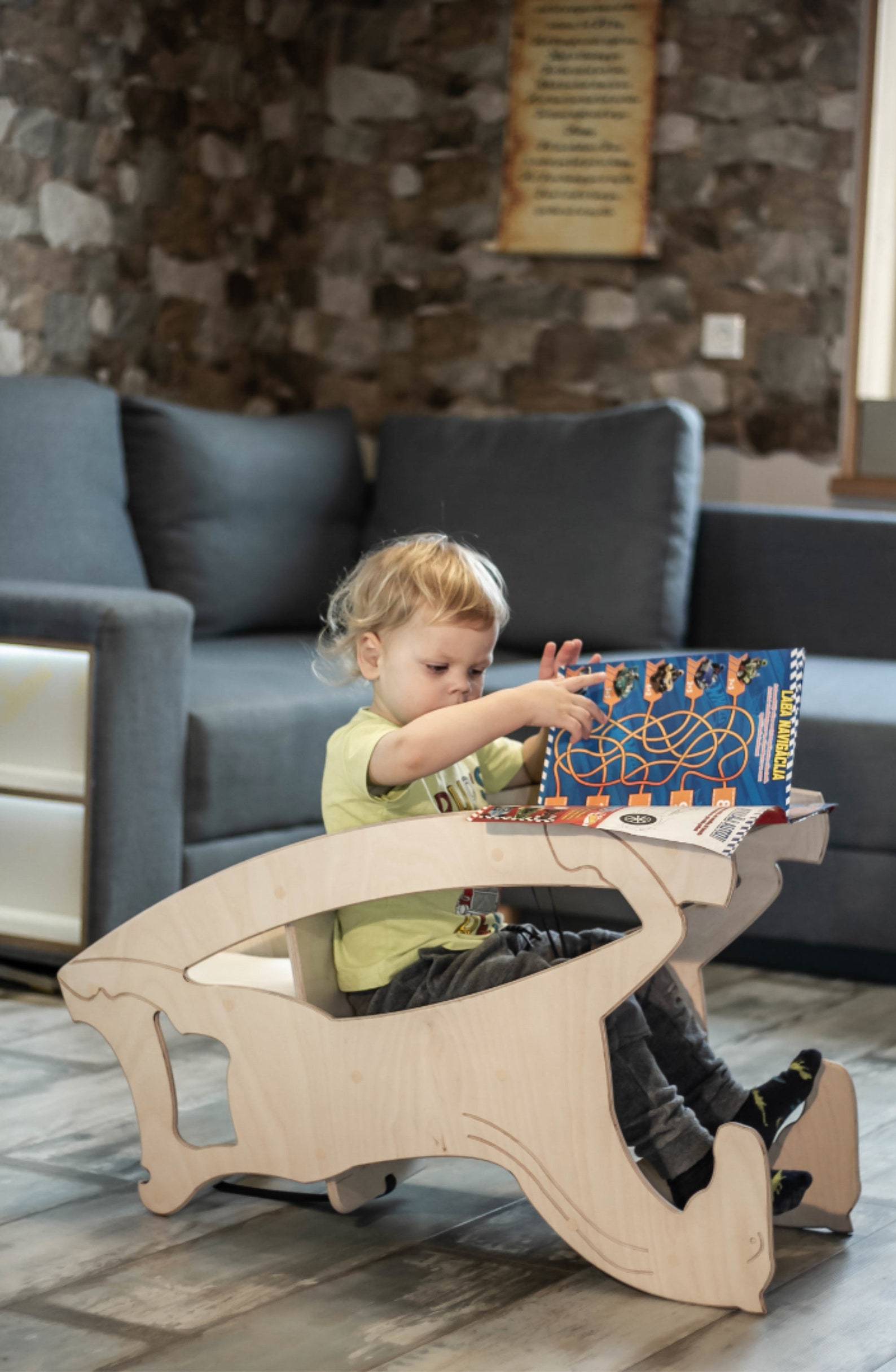 Montessori Rocking Horse: 3-in-1 Toddler Table & Chair - Etsy