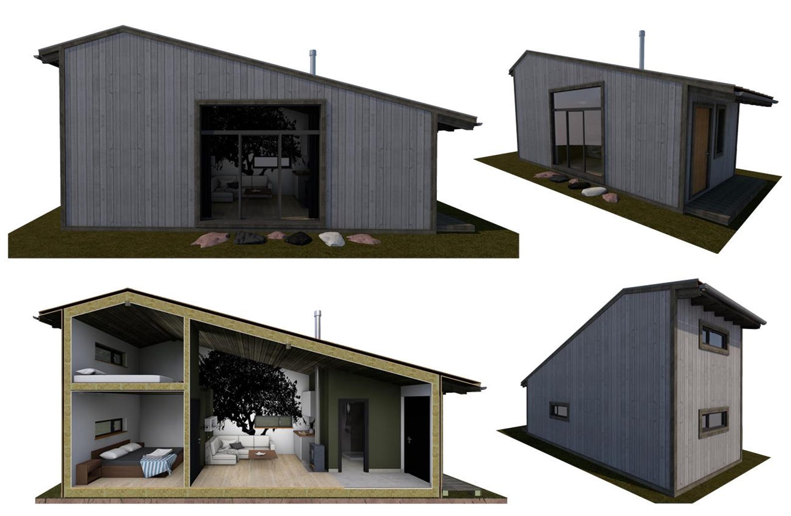 All-year House Build Plans With Visualizations and Detailed Metric ...