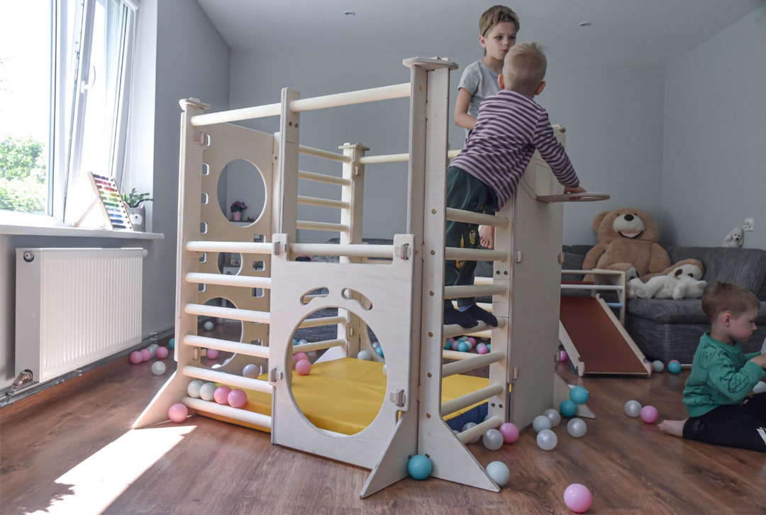 Sports Complex for KIDS, MONTESSORI Indoor Activity, Wooden Baby Gym ...