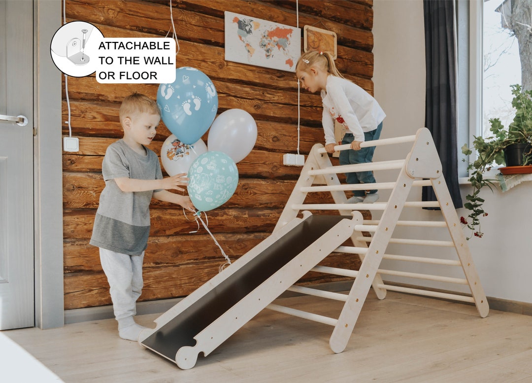Toddler Climbing TRIANGLE With Slide/rockwall Montessori Toys, Foldable ...