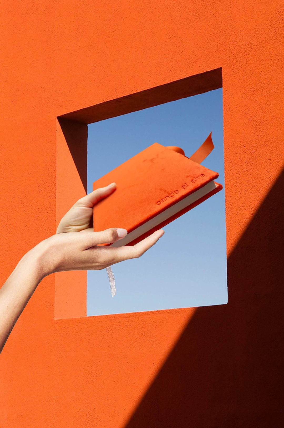 Tangerine Velvet Notebook/velvet Journal/personalized Notebook/unique ...