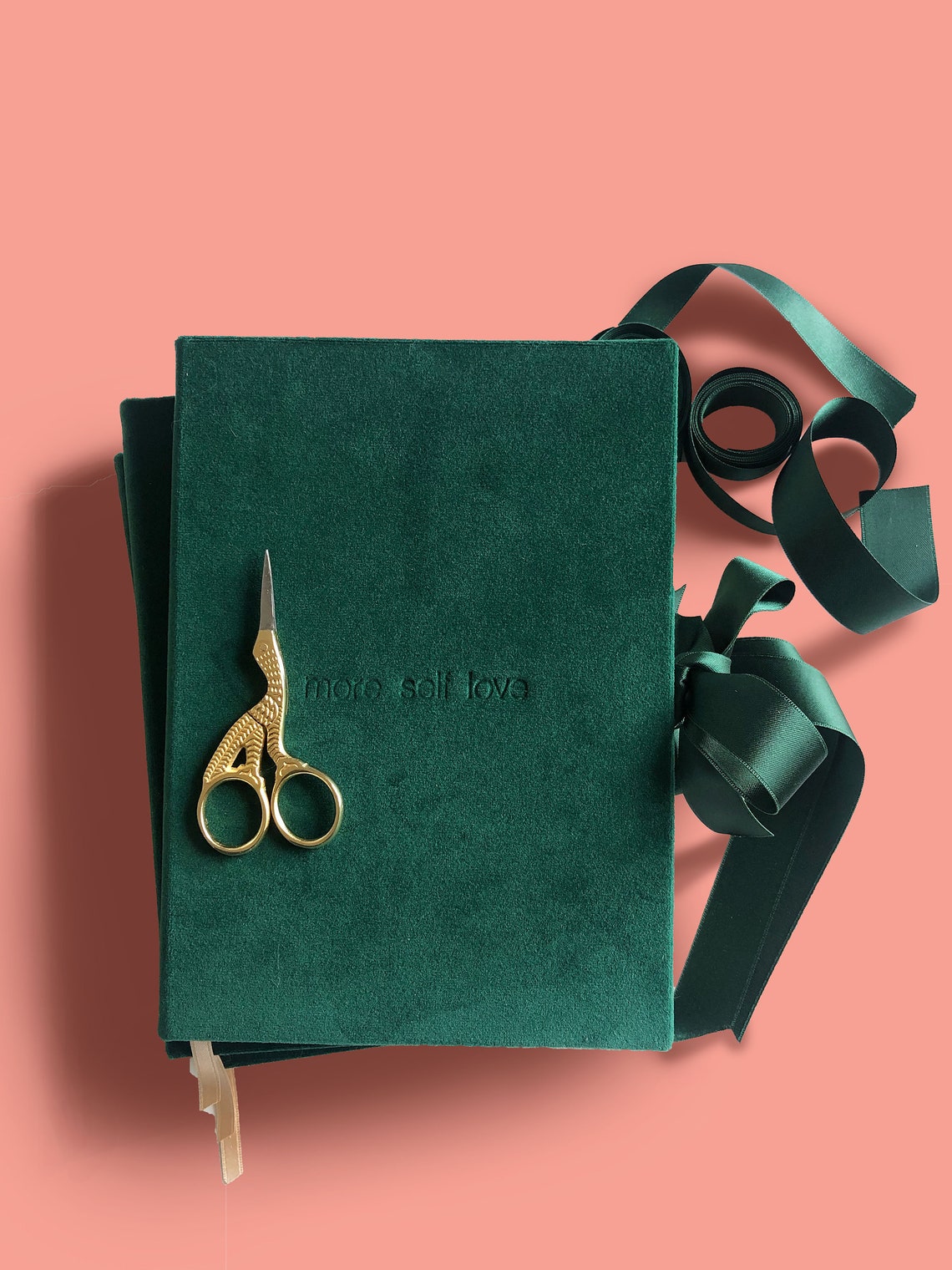 Green Velvet Journal/velvet Notebook/journal/personalized Diary/ Hard ...