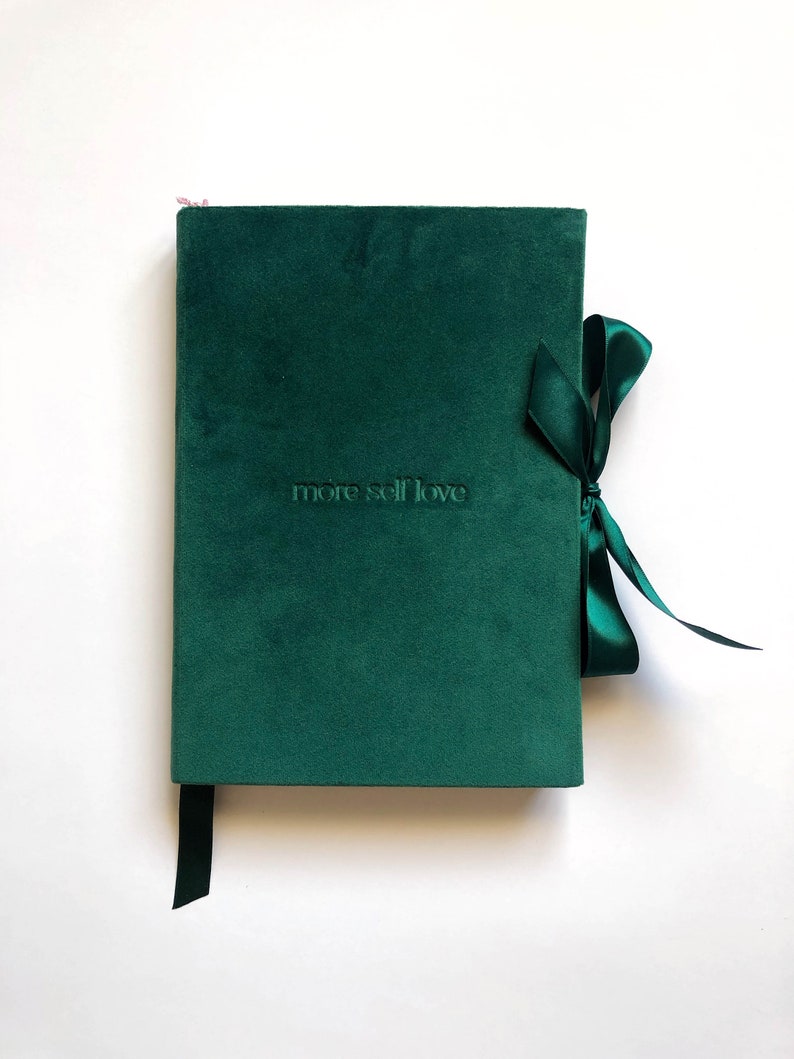 Green Velvet Journal/velvet Notebook/journal/personalized Diary/ Hard ...
