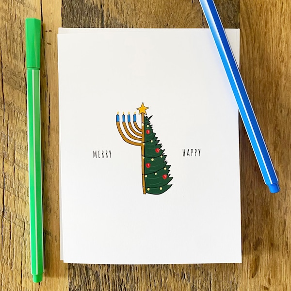 Hanukkah Christmas Cards - Etsy