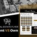 Renting Vs. Owning Flyer Real Estate Handout Real Estate Print Realtor ...