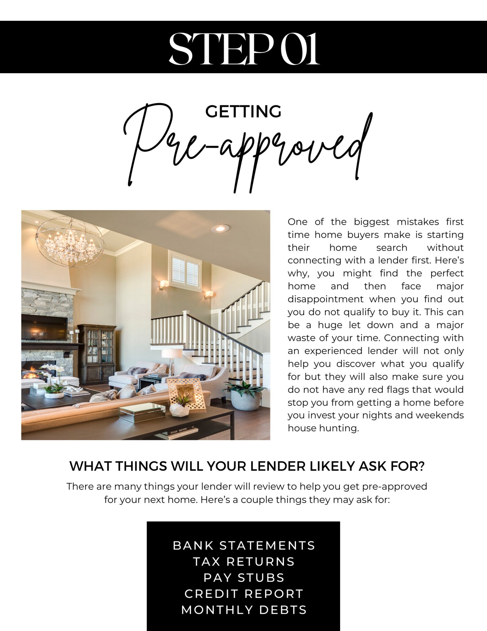 First Time Home Buyer Guide Real Estate Handout Real Estate Print ...